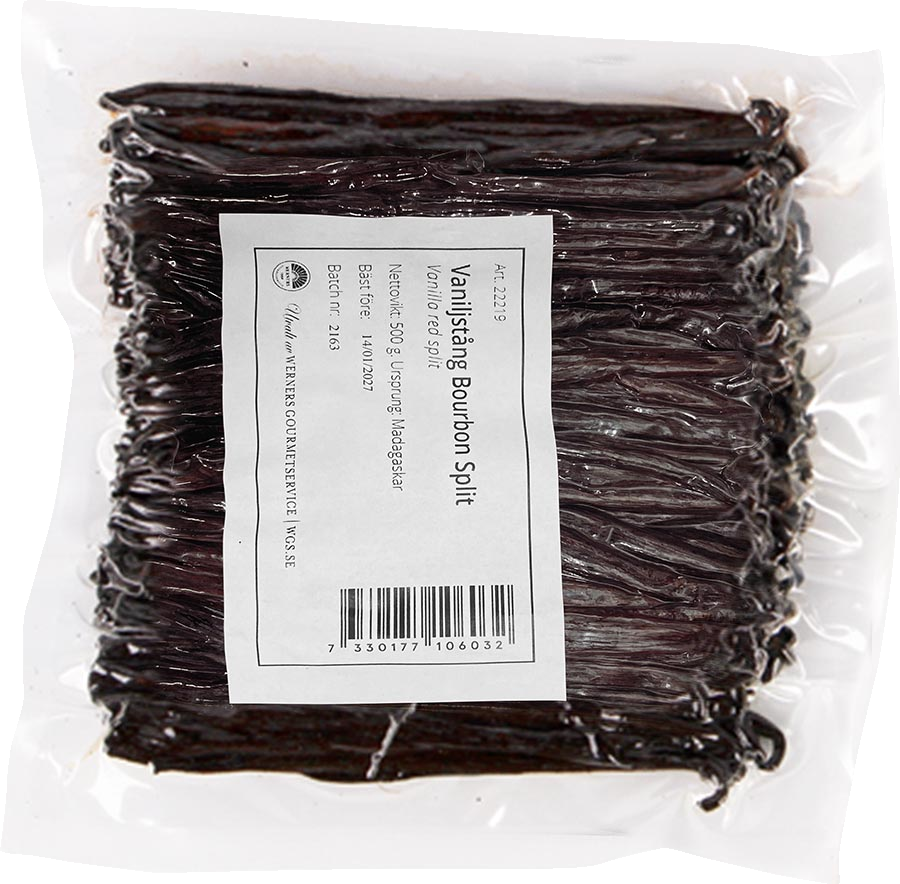 Vaniljstång Bourbon red split 500g | Werners Gourmetservice